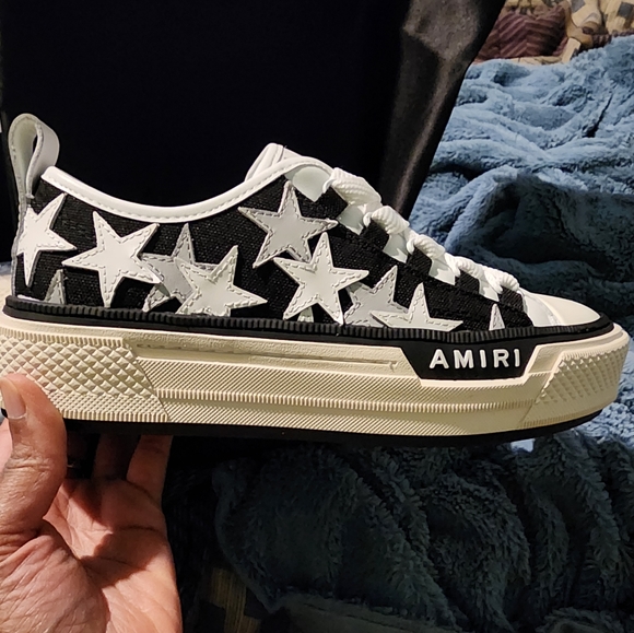 AMIRI | Shoes | Amiri Gymshoe Black Shoe With Gray And White Stars ...